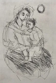 Angel Cacnio - Mag-Ina (Artist Proof) - drybrush Gallery - Philippine Art