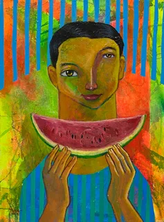 Ted Camahalan - Pakwan Eater - drybrush Gallery - Philippine Art