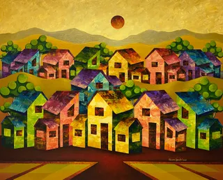 Vicson Apostol - Baryo Makulay - drybrush Gallery - Philippine Art