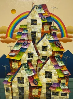 Vicson Apostol - Tagpi-tagping tahanan - drybrush Gallery - Philippine Art