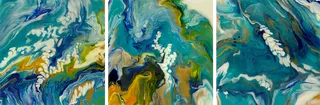 Shine Vitto - How the Ocean Calms my Soul Series (Triptych) - drybrush ...