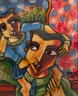 Philipp Badon - Father & Son At Play - drybrush Gallery - Philippine Art