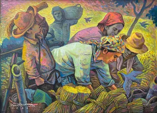 Nemiranda - Anihan ng Palay - drybrush Gallery - Philippine Art
