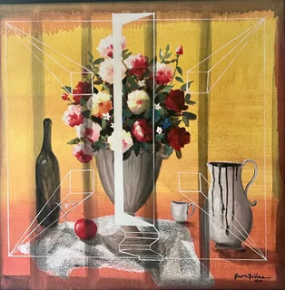 Rene Robles - Yellow Composition - drybrush Gallery - Philippine Art