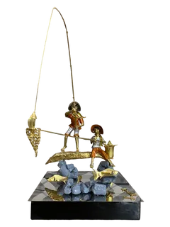 Glenmore Lawig - Fish Harvest (Bingwit) - drybrush Gallery - Philippine Art