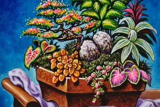 Macario "Jun" Roco - Plantita Series - drybrush Gallery - Philippine Art