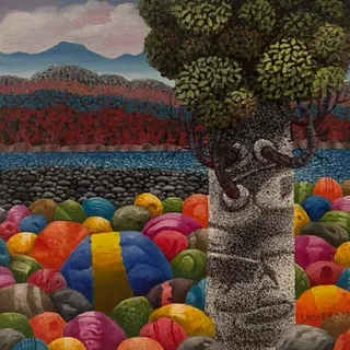 Prudencio Lamarroza - Scarlet Shores - drybrush Gallery - Philippine Art