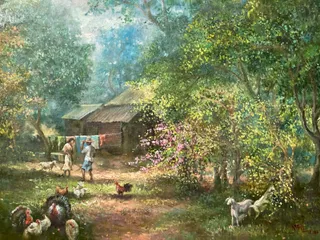 Danny "Nybal" Balicudcud - Rural Scene in Nueva Ecija - drybrush ...