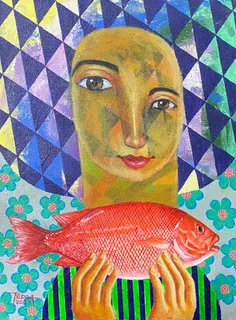 Ted Camahalan - Pulang Isda - drybrush Gallery - Philippine Art