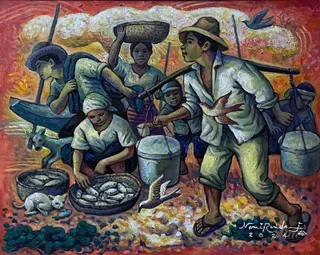 Nemiranda - Taho sa Talipapa - drybrush Gallery - Philippine Art