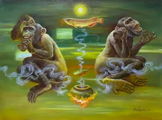 Waldz Villanueva - Hello Marites - drybrush Gallery - Philippine Art