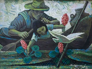 Nemiranda - Water Lily Flower - drybrush Gallery - Philippine Art