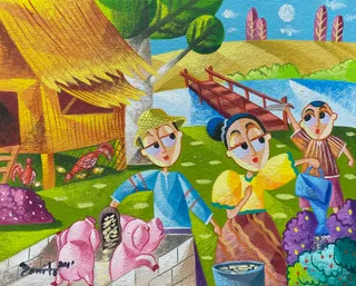 Jovan Benito - Pig Pen - drybrush Gallery - Philippine Art