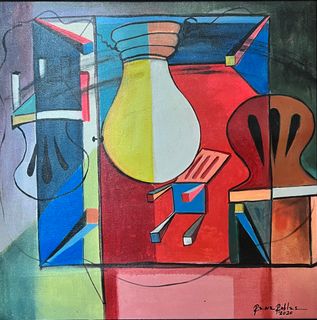 Rene Robles | Bulb and Chair 2020 | Sold - drybrush Philippine Art Gallery