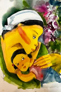 Lydia Velasco - Mother's Love - drybrush Gallery - Philippine Art