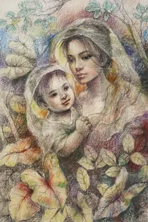Lito Milan - Maternal Connection - drybrush Gallery - Philippine Art