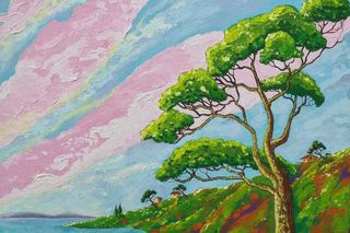 Nelson Basa | By the Lake 2019 | Sold - drybrush Philippine Art Gallery